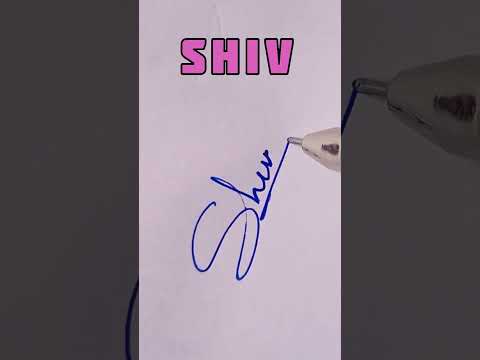 Shiv Name Signature Explain 🥀😱 || With B-roll #signature #name #broll