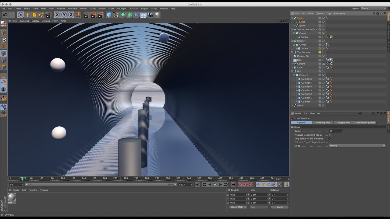 Camera Track using Spline in Cinema 4D Tutorial