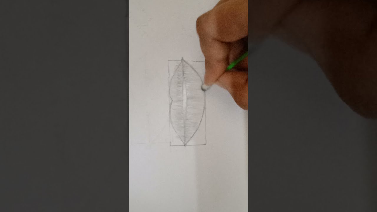 How to Draw Lips/Pencil Sketch & Red Lips for Beginners(Very Easy)