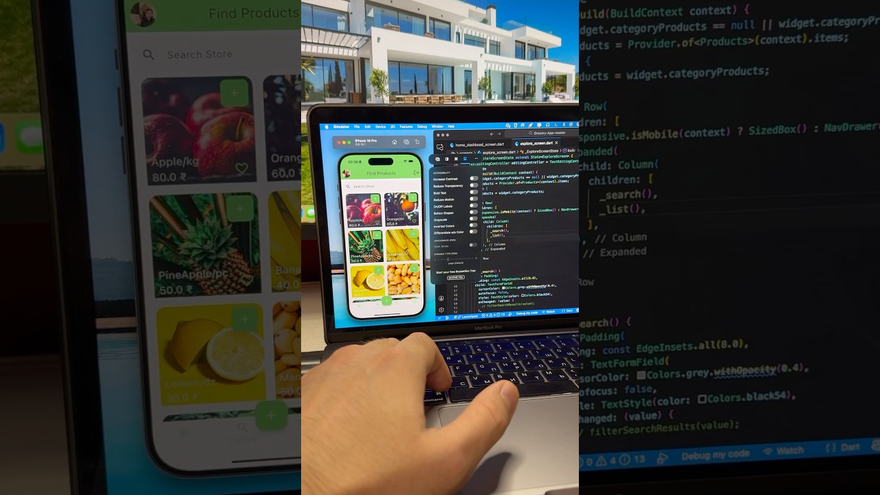 Flutter Grocery App in 20 Seconds!