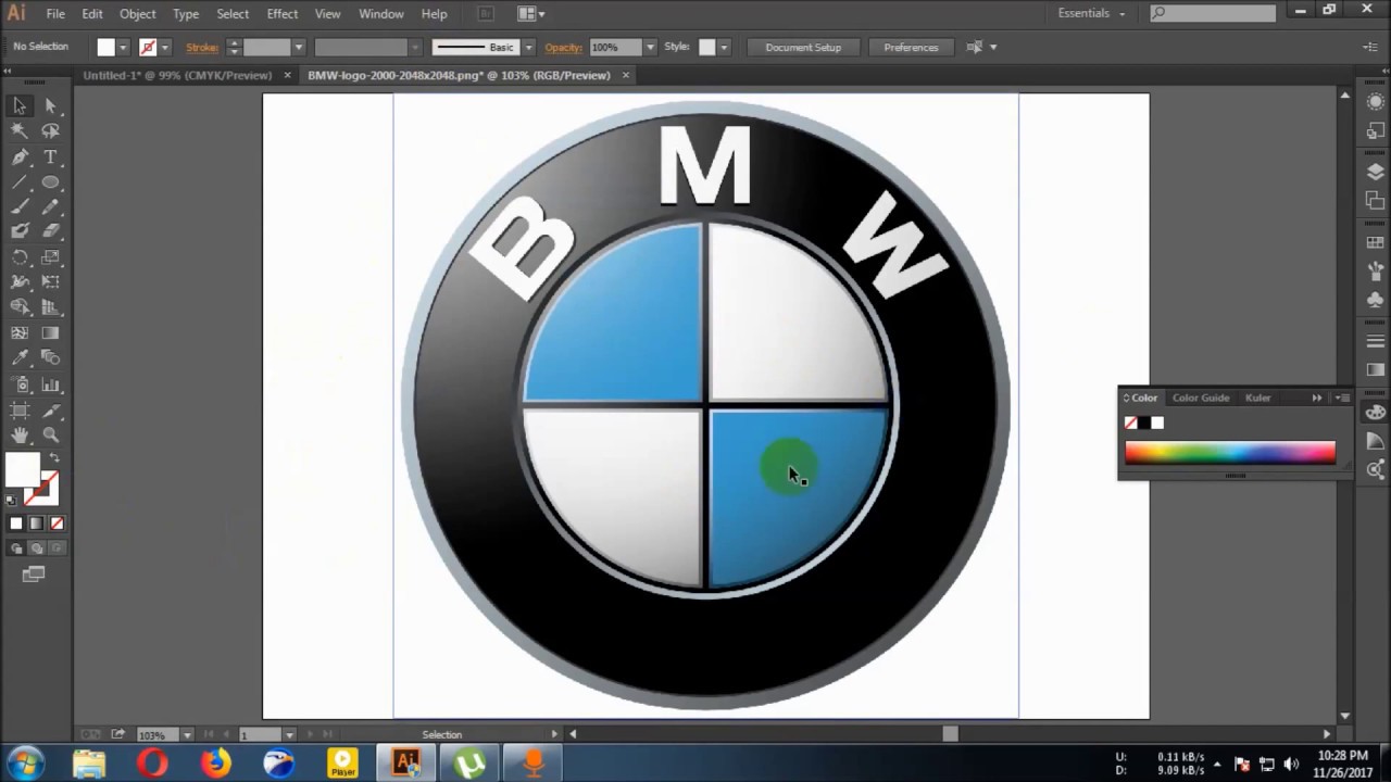 BMW logo design tutorial with Adobe illustrator