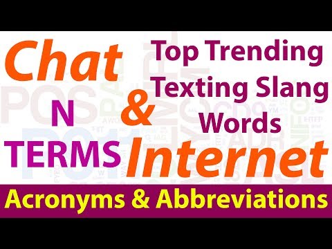 Top Trending Chat & Internet Texting Slang Words | Most Common Acronyms & Abbreviations | N Terms