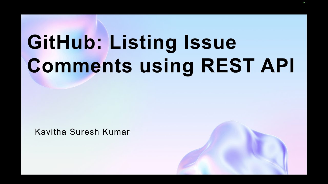 GitHub: Listing Issue Comments using REST API
