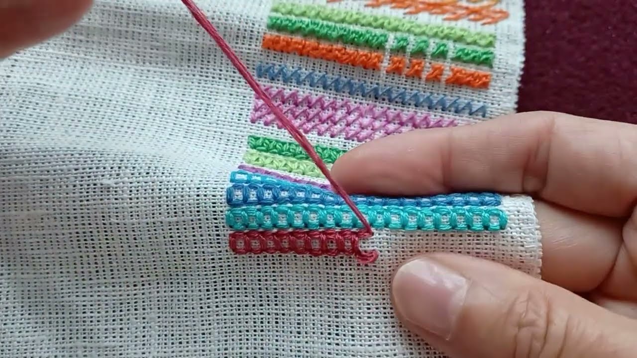 Four-sided stitch tutorial (variation, reversible)