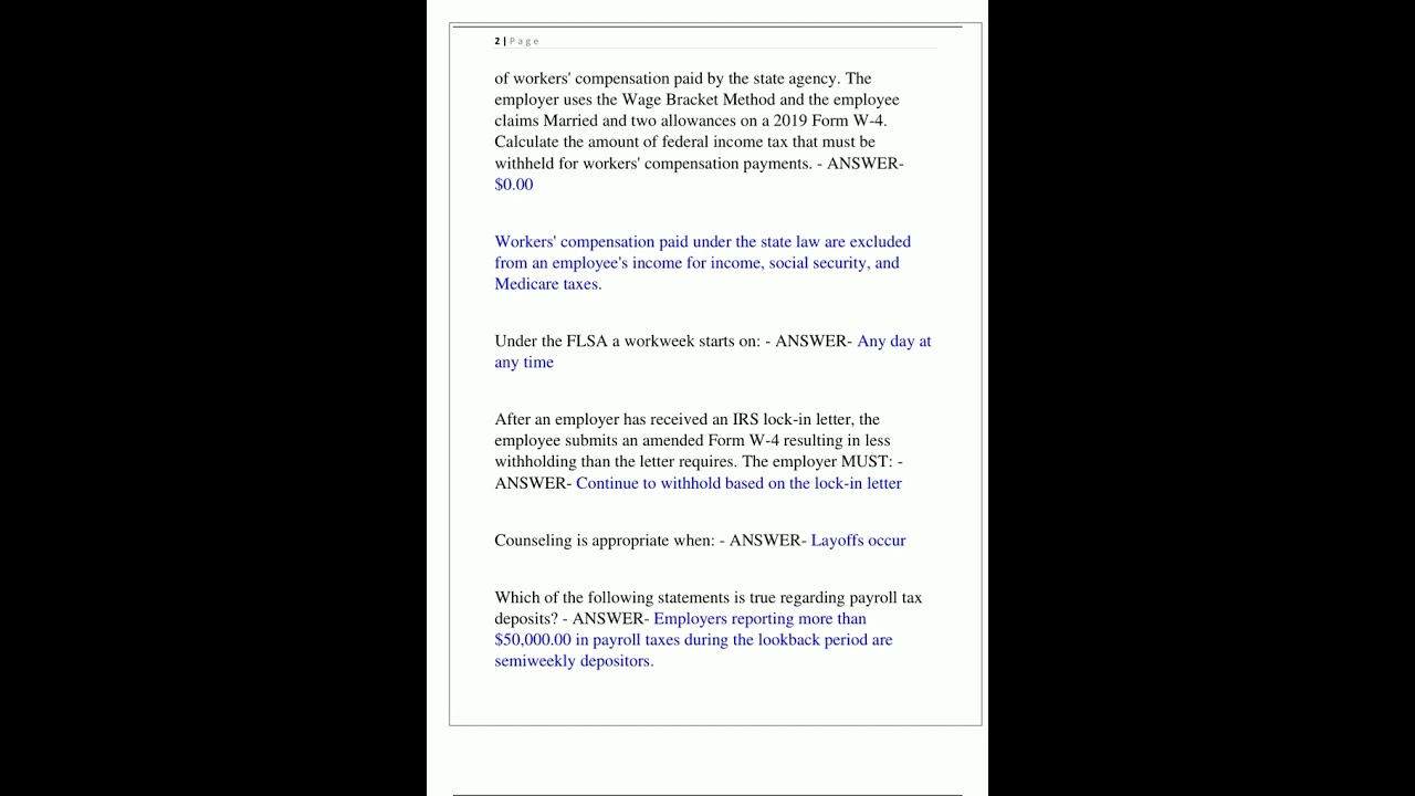 Cpp Certified Payroll Professional Final Exam Newest 2024 Actual Exam Complete 200 Questions