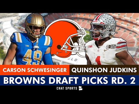 Cleveland Browns Draft Carson Schwesinger & Quinshon Judkins In Round 2 Of 2025 NFL Draft