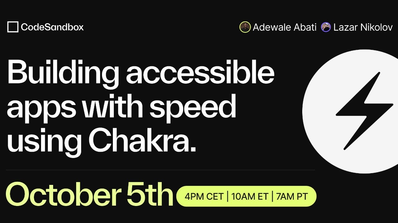 Building accessible apps with speed using Chakra UI