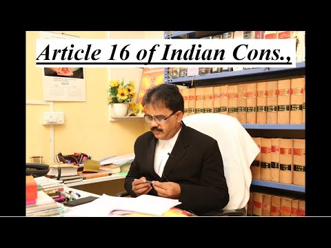 What is Article 16 of Indian Constitution? COI, 1950 | IN TAMIL |