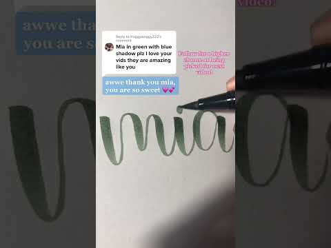 writing names in calligraphy pt. 39! #mia #shorts
