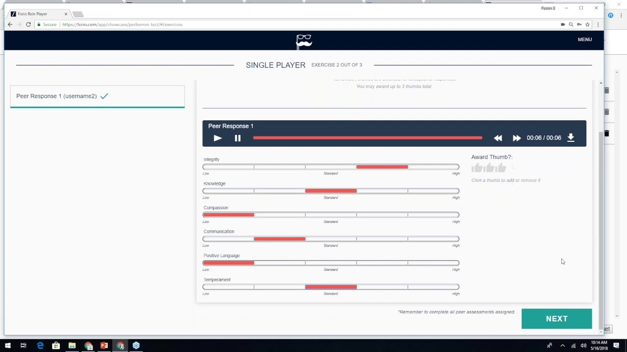 Forio - Performer: A Roleplaying Simulation