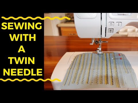 How to Sew & Thread with A Twin Needle On A Brother Computerized Sewing Machine