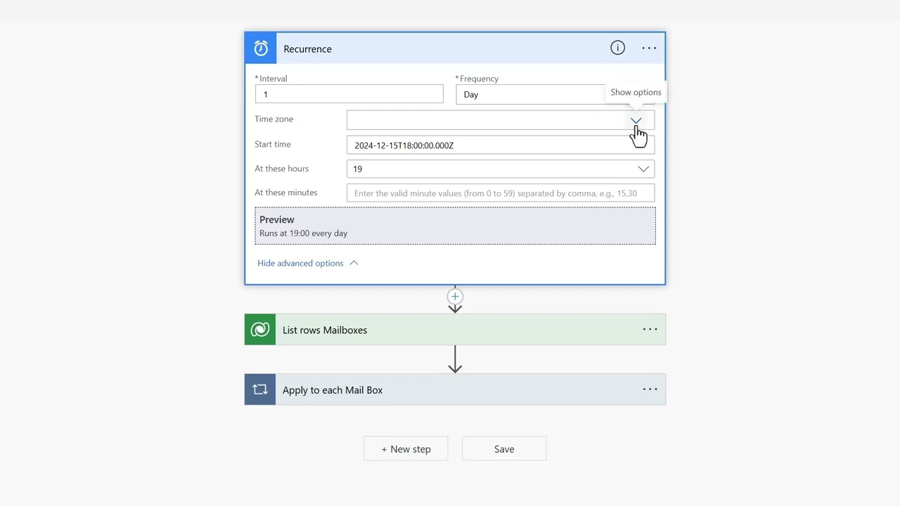 Run a Power Automate flow using Recurrence at the right time | 365.Training