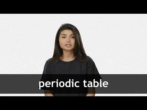How to pronounce PERIODIC TABLE in American English