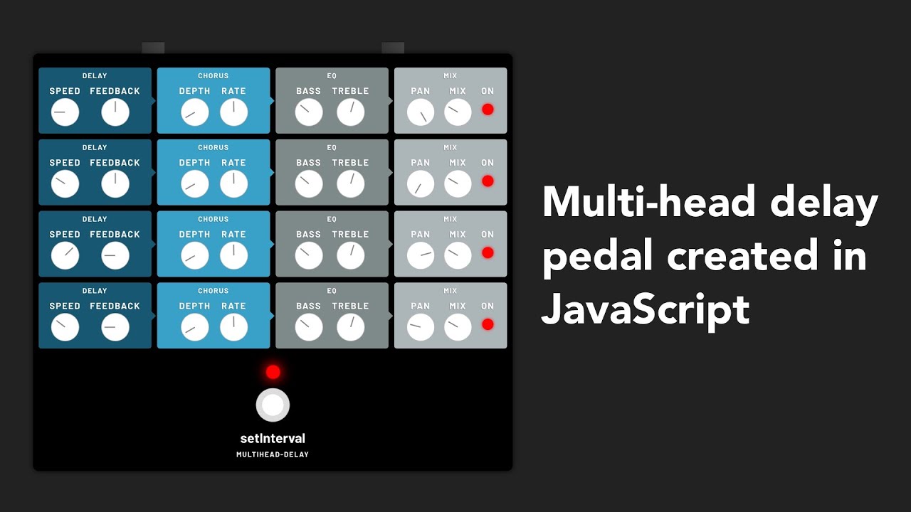 Multi-head delay pedal in JavaScript