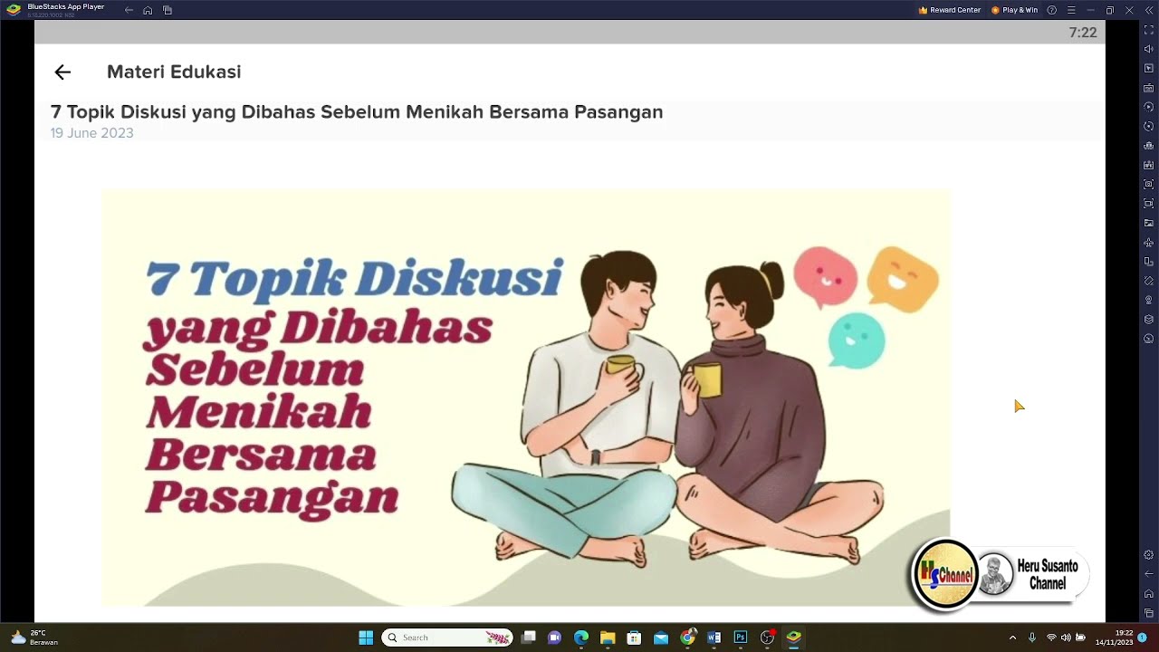7 Topik Diskusi Yang Dibahas Sebelum Menikah Bersama Pasangan Heru Susanto Penyuluh KB Kota Bengkulu