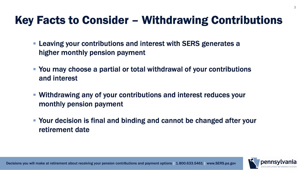 You and Your Pension - Payment Options