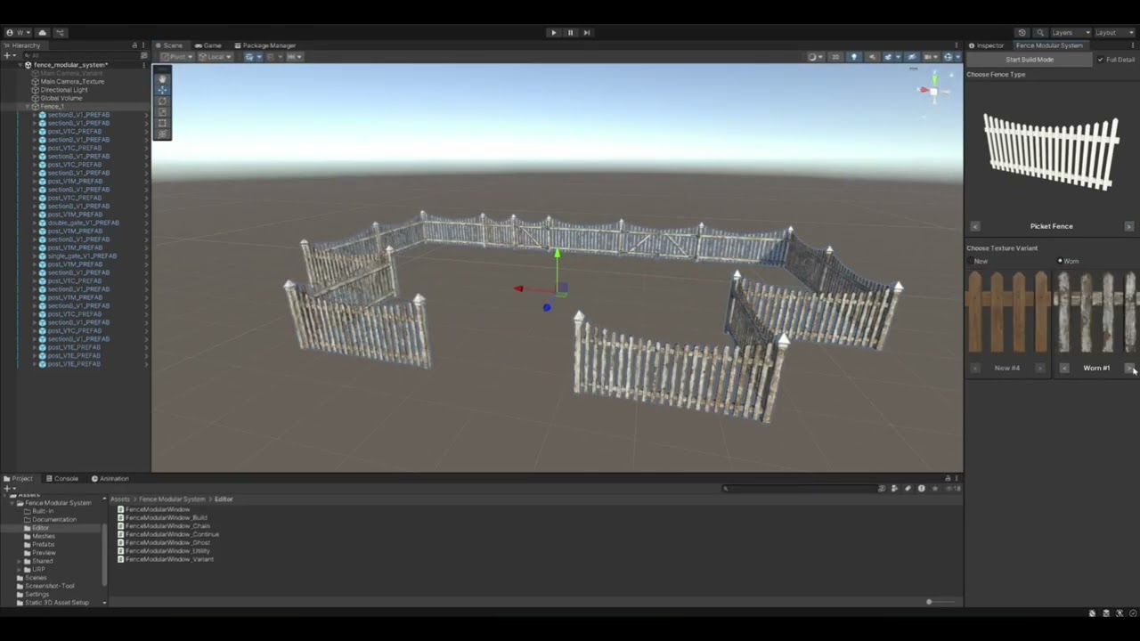 Fence Modular System - WIP (Unity Asset)