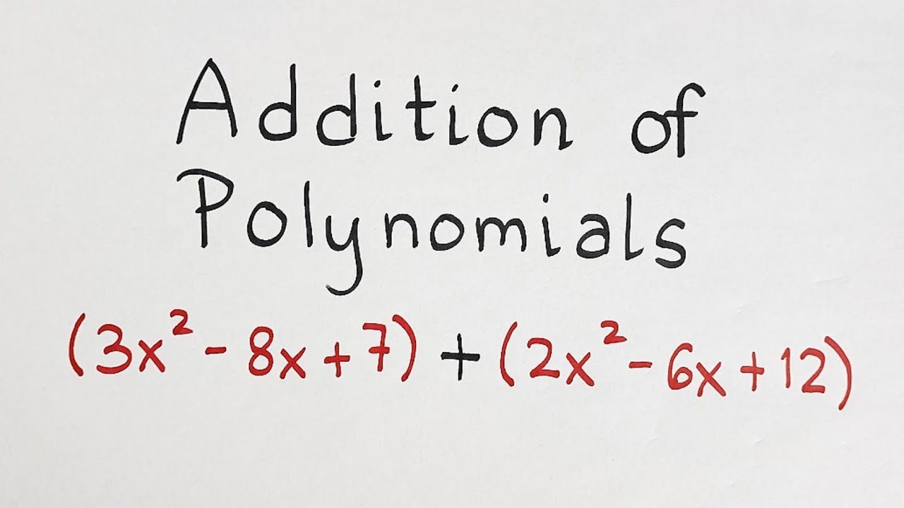 Adding Polynomials: The Easy Way