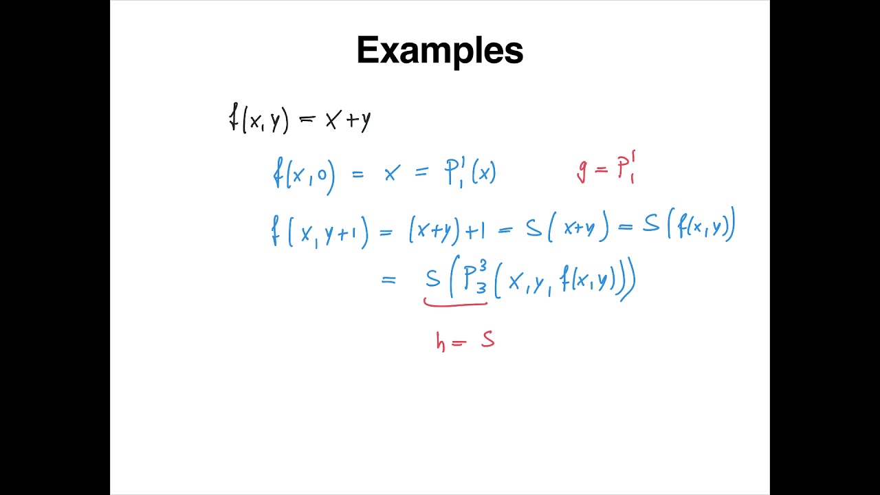 Math 557 – Primitive recursive functions