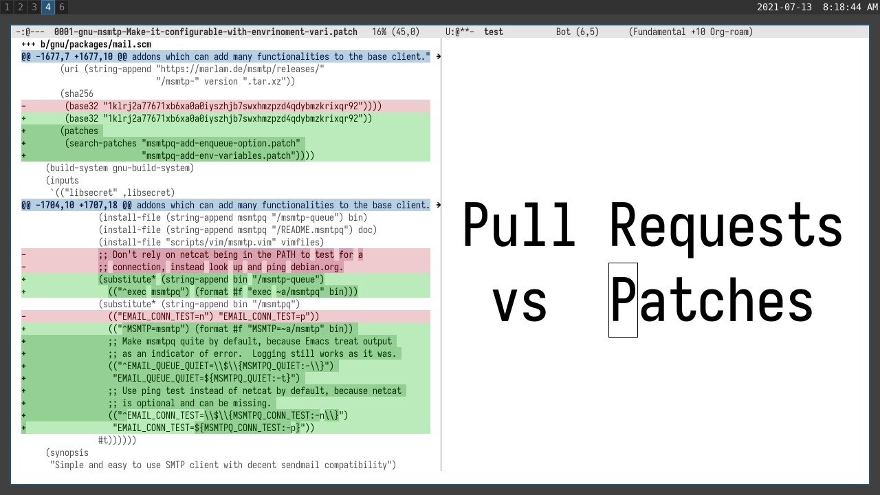 Pull Requests vs Patches