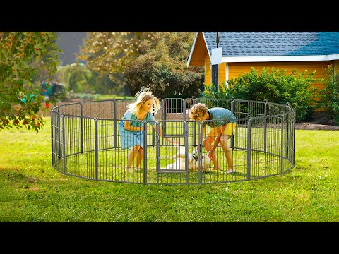 Aivituvin AIR50 AIR51 Dog Exercise Pen for Outdoor&Indoor,Portable Pet Puppy Playpen