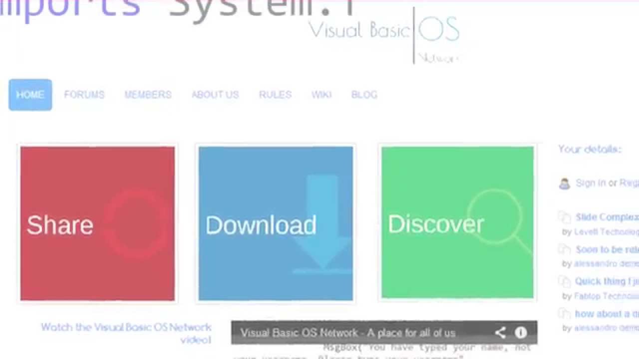 Visual Basic OS Network - Advert