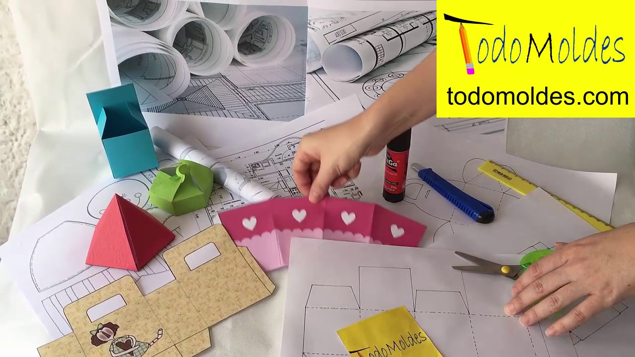 Plantilla, molde o patron de cajas, cajitas para imprimir y armar