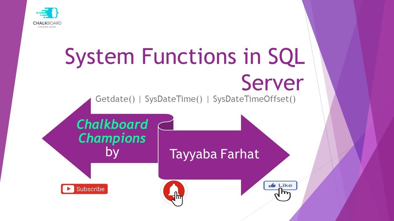 System Functions  in Databas: How to Use Getdate() | SysDateTime() | IsDate() | SysDateTimeOffset()?