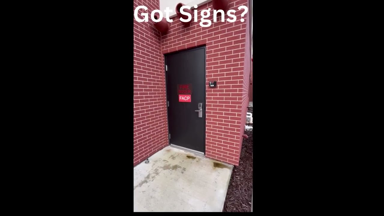 Signs Required for Fire Riser Rooms and Fire Alarm Control Panel Rooms!