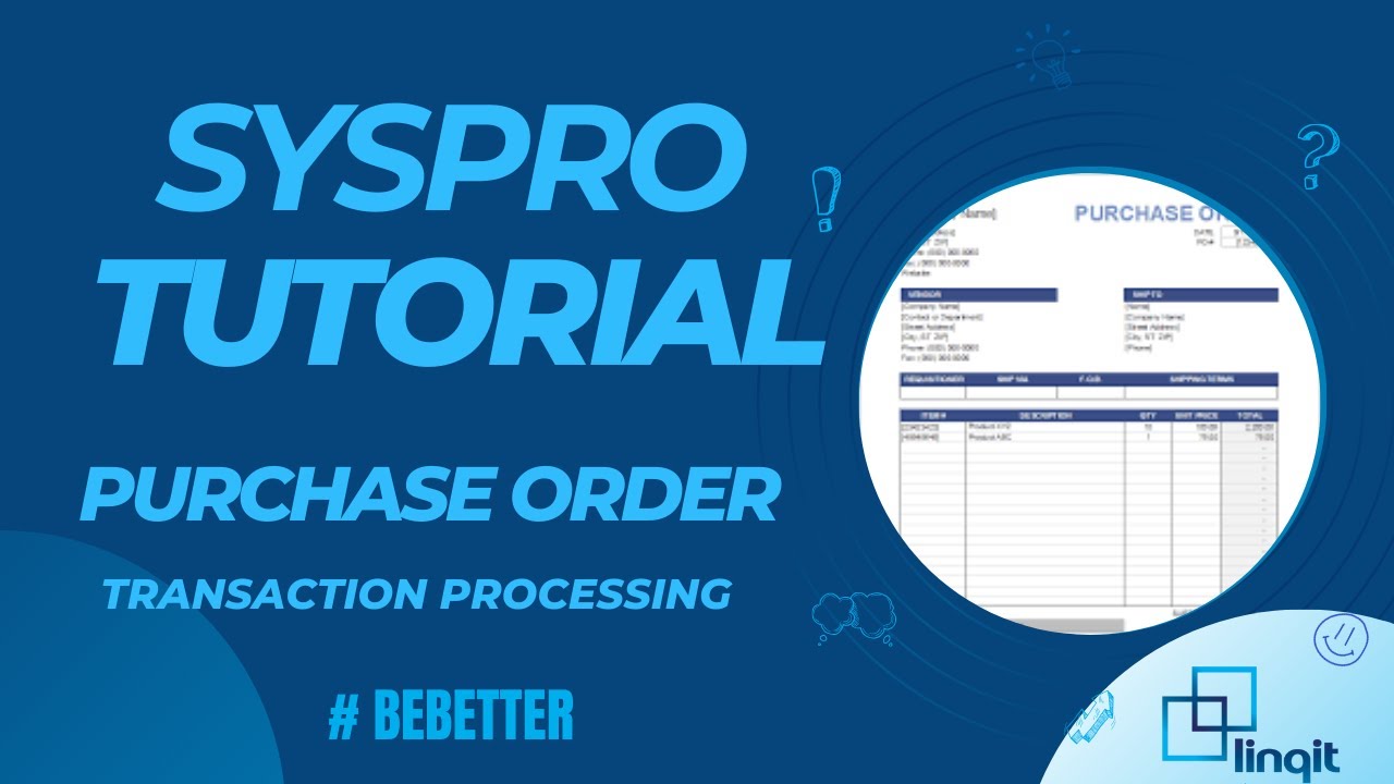 Purchase Order: Transaction Processing - Part 1