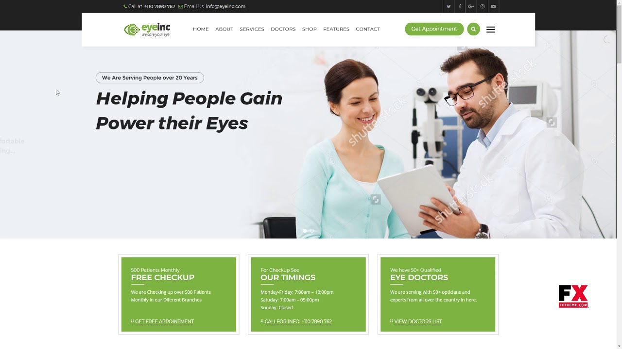 EyeInc - Optometrist WordPress Theme        August Casey