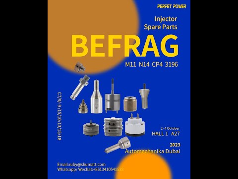 BEFRAG samples brought to Dubai Automechanika