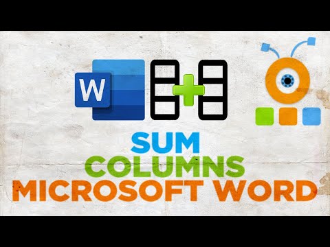 How to Sum Columns in MS Word