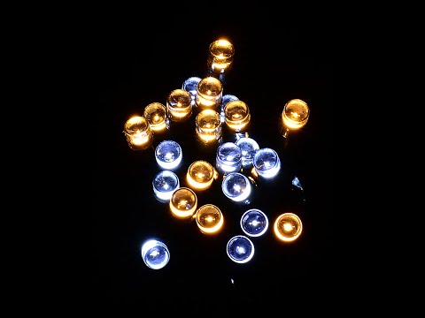 1000 Warm & Cool White LED Concave Bulb Christmas Fairy String Lights
