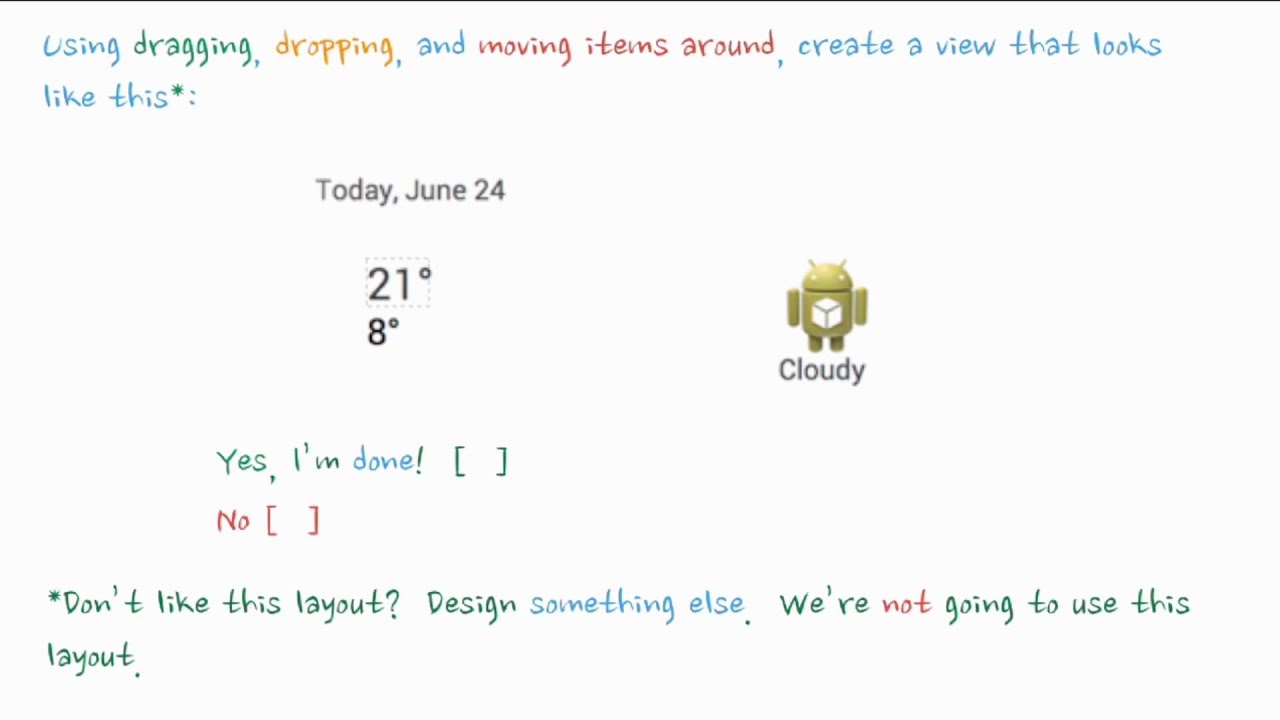 UI Element Quiz - Developing Android Apps