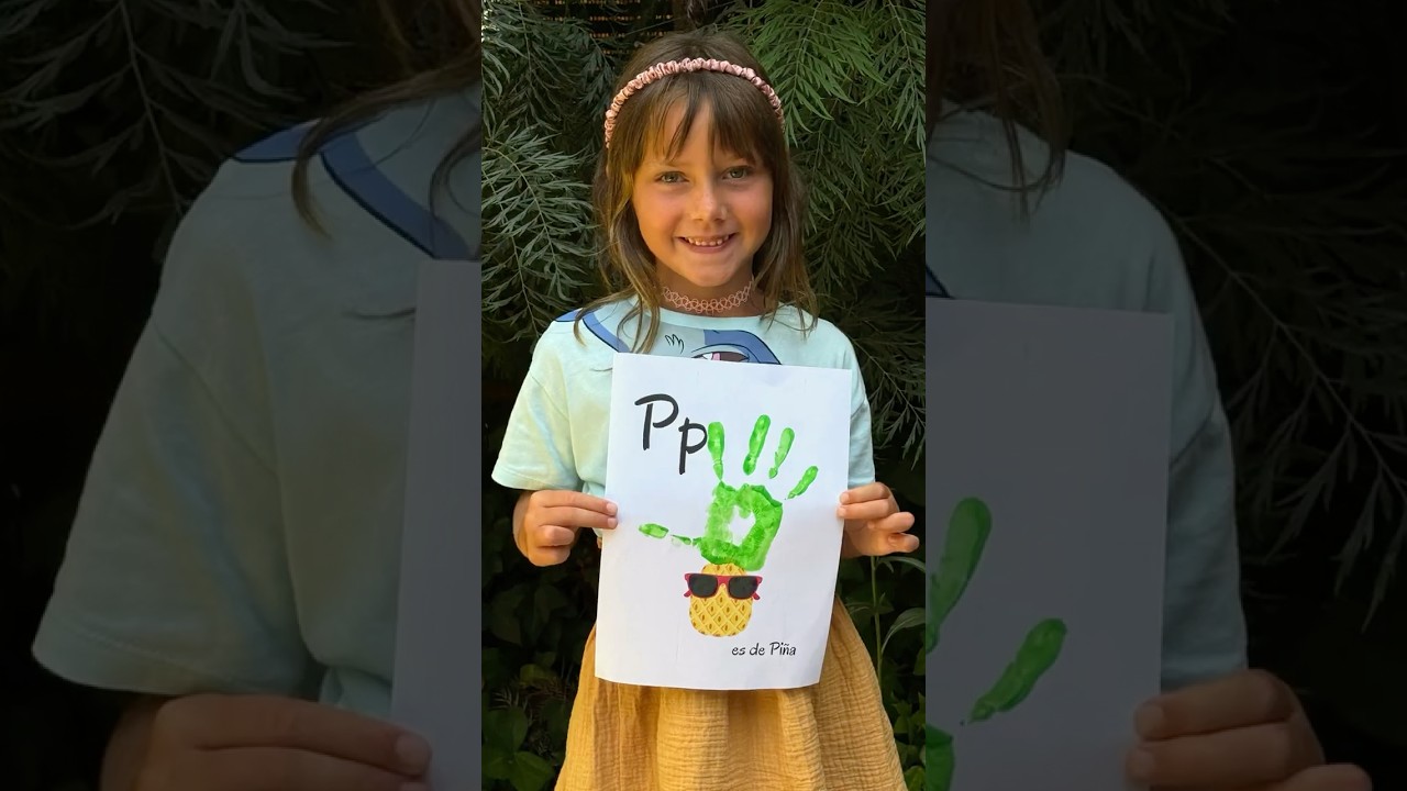 Manualidades de Alfabeto en Español | Letra P de Piña 🍍 | Actividades Divertidas para Niños #short