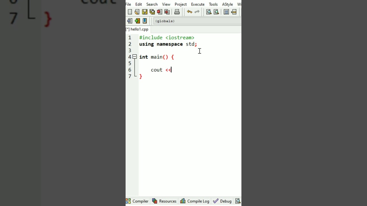 Cara gampang membuat Hello World di dev c++. #mobilelegends #programming