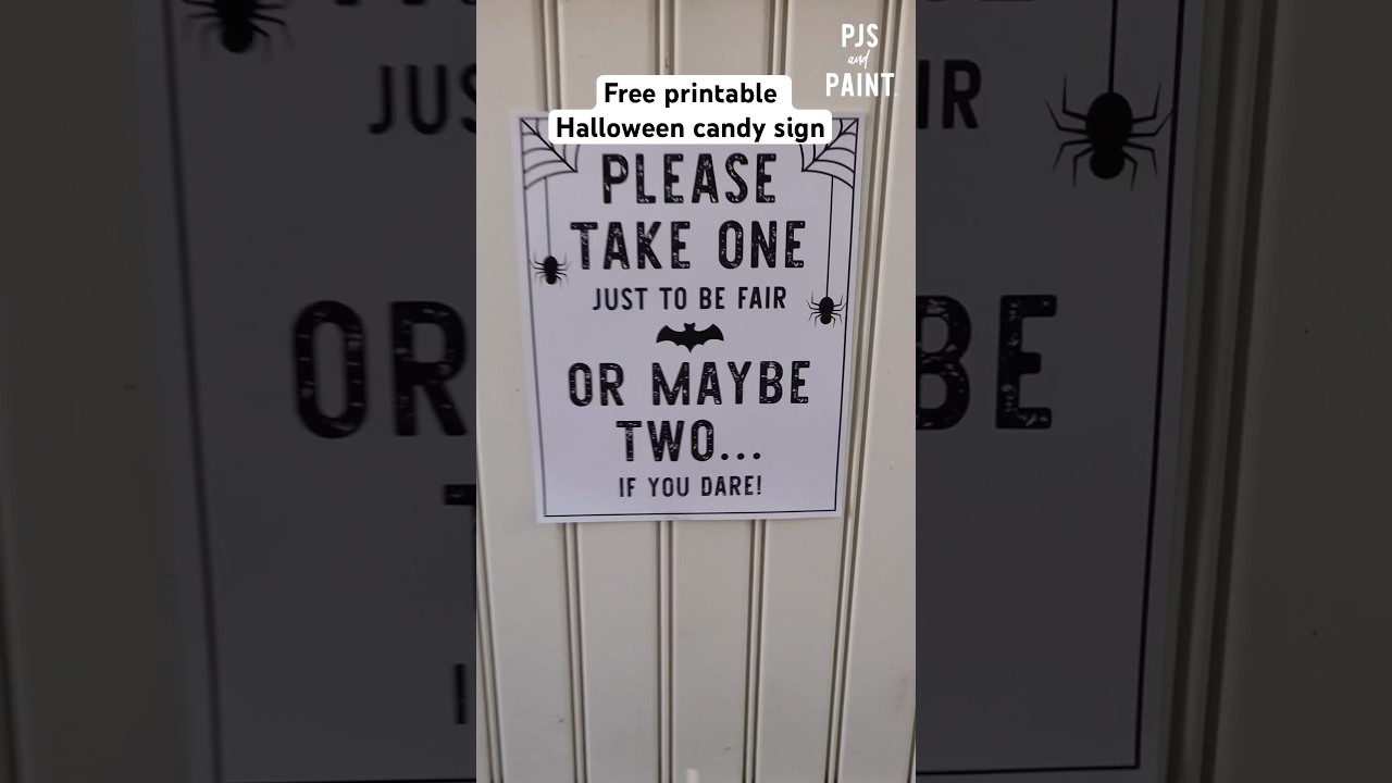 Halloween please take one sign 🍭
