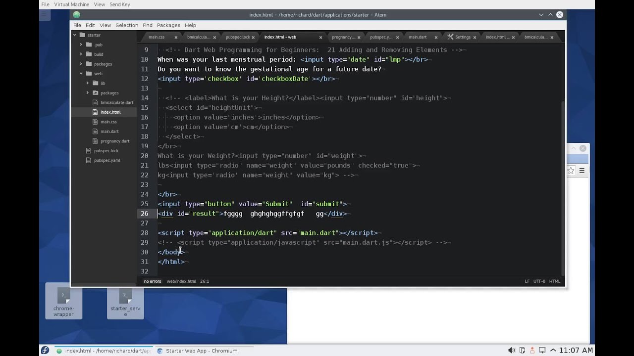 Dart Web Programming for Beginners:  21 Adding and Removing Elements