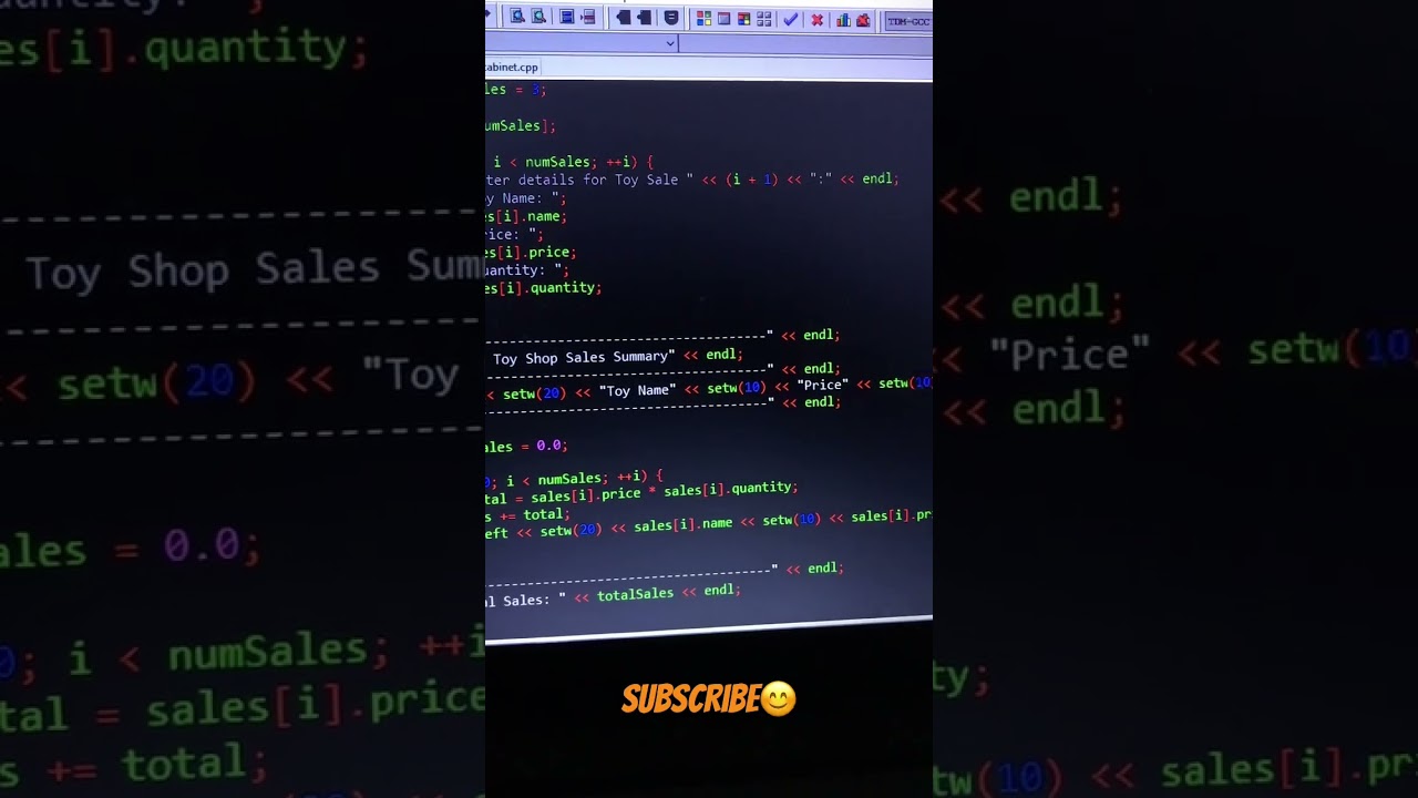 sales summary IDE dev c++ #cppprogramming