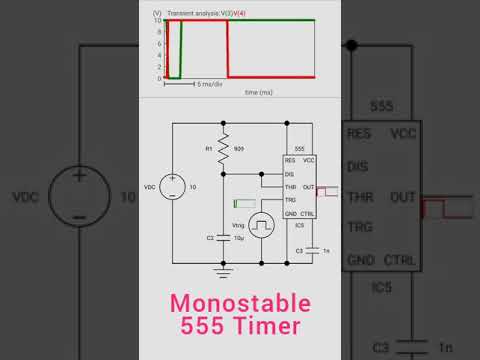 Monostable 555 Timer #short #circuit #Monostable