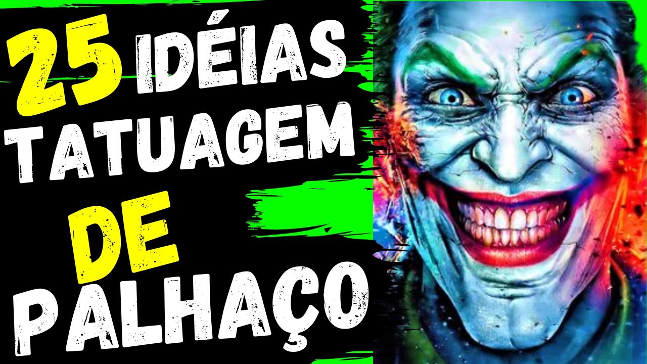 Tatuagem do Coringa / Joker:  25 MELHORES IDÉIAS DE TATUAGEM DE PALHAÇO