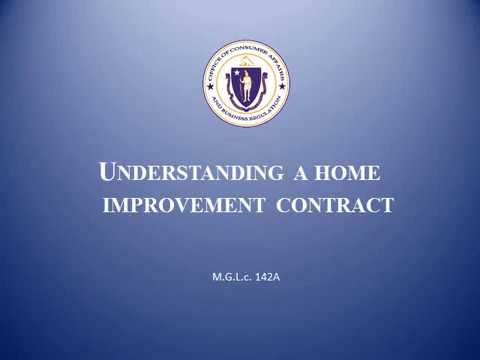Understanding a Home Improvement Contract