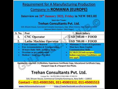 Trehan International Consultants & Engineers Pvt Ltd | Abroad Jobs In Delhi #Shorts #Jobs #Vacancy
