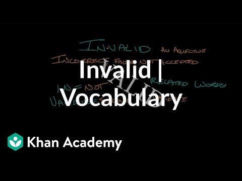 Invalid | Vocabulary | Khan Academy