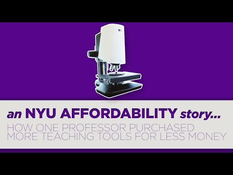 An NYU Affordability Story: How One Professor Purchased More Microscopes for Less Money