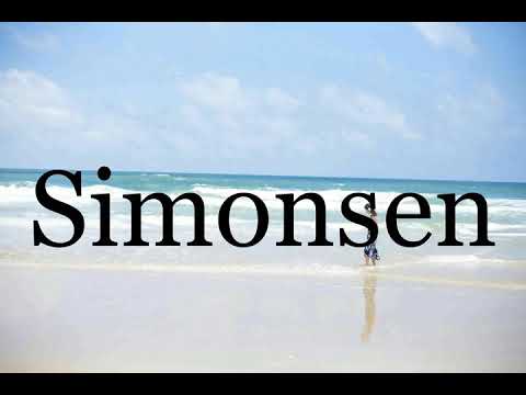 How To Pronounce Simonsen🌈🌈🌈🌈🌈🌈Pronunciation Of Simonsen
