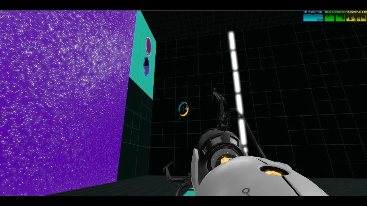 Portal Web in Three.js – Testing the Purple Gel (Buggy!)