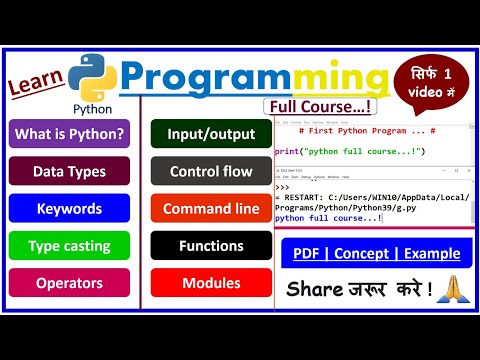 Learn Core Python Full Course for Beginners Hindi | Learn Coding - Mind Luster