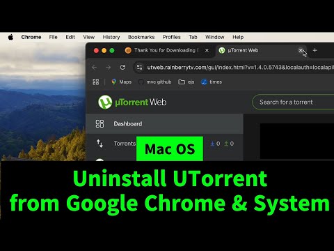 Remove UTorrent from Google Chrome & Mac OS System | Macbook | Uninstall UTorrent